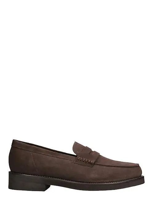 Grenson Jago Suede Loafers - Dark Brown