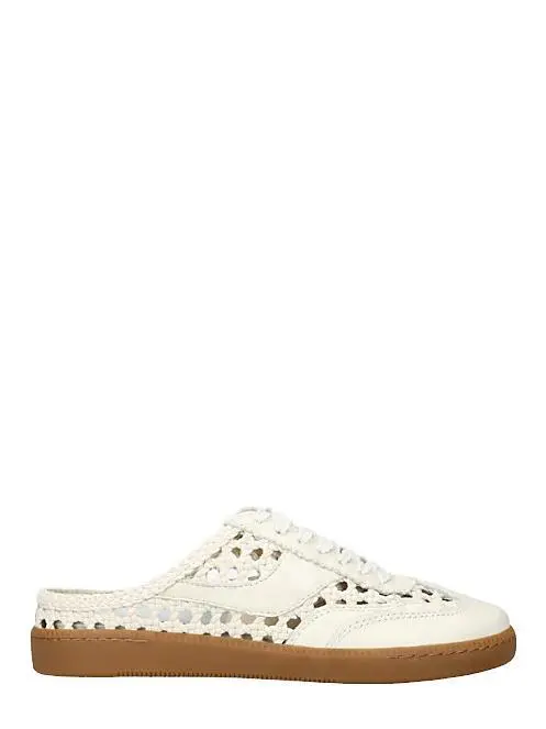 Dolce Vita Notice Woven Backless Trainers - White