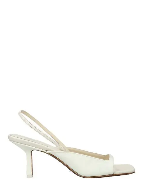 NEOUS Kamui 65 Leather Slingback Pumps - Cream
