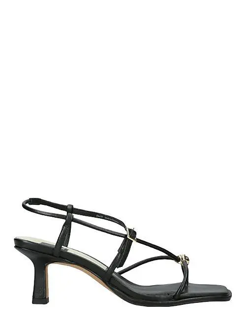 Dolce Vita Mylee Leather Heeled Sandals - Black