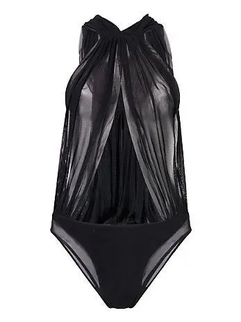 Rick Owens Miami Mesh Stretch-tulle Body - Black