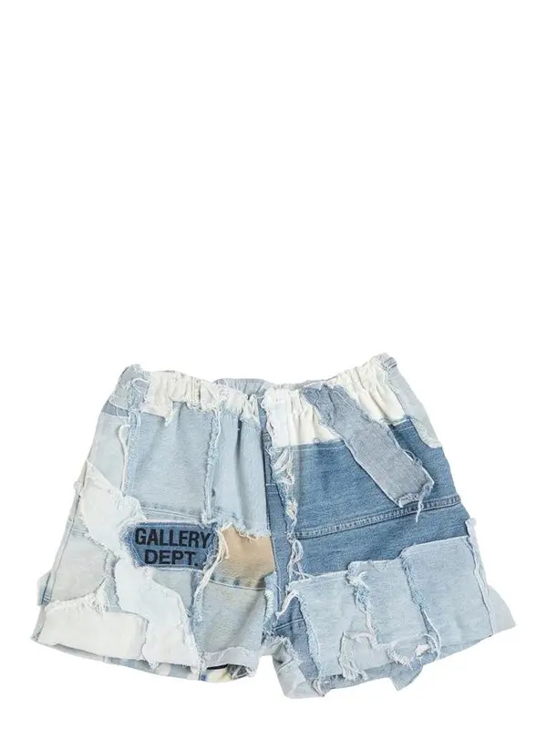 GALLERY DEPT. Patchwork Denim Zuma Shorts - Blue