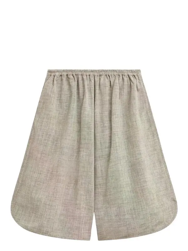 THE FRANKIE SHOP Elasticated Waist Curved Hem Shorts - Neutrals