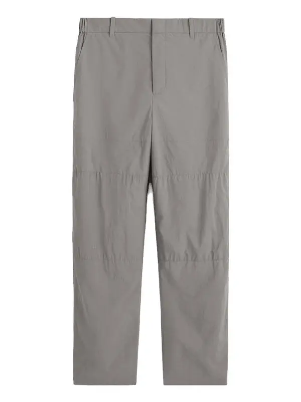 Cos Nylon Barrel-leg Relaxed-fit Pants - Gray