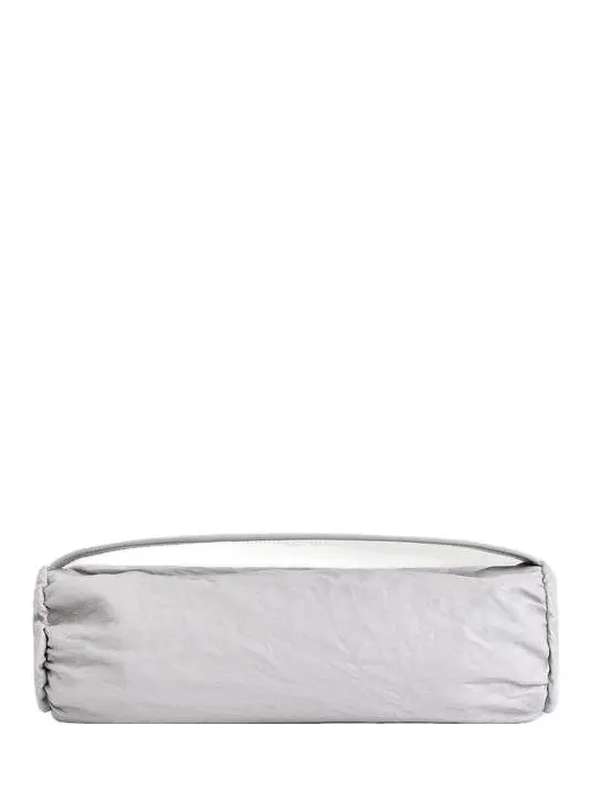 Cos Mini Cylinder Textured-leather Clutch Bag - Gray
