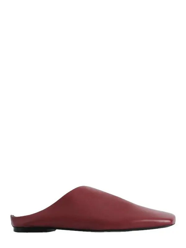 Cos Draped Leather Mules - Red