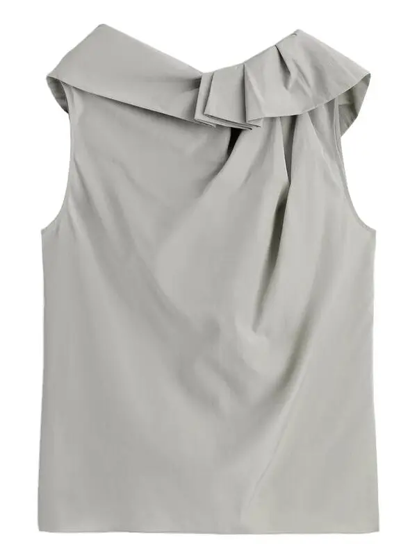 Cos Oversized Draped Top - Gray
