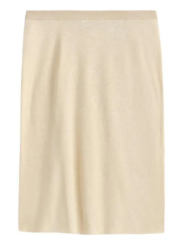 Cos Sheer Knitted Silk-cashmere Skirt - Beige