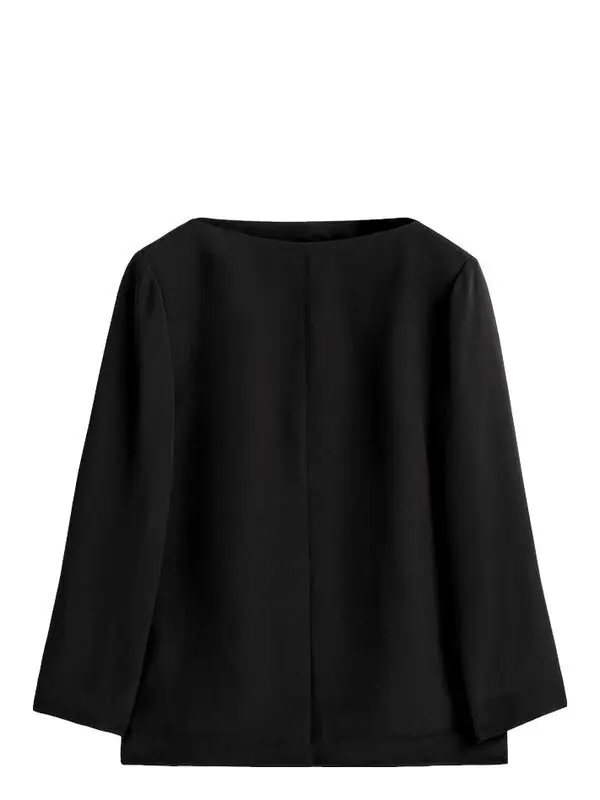 Cos Tailored Mulberry Silk Top - Black