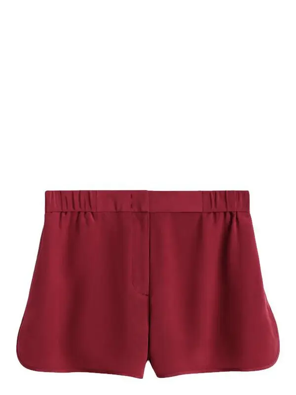 Cos Silk Crepe Boxer Shorts - Red