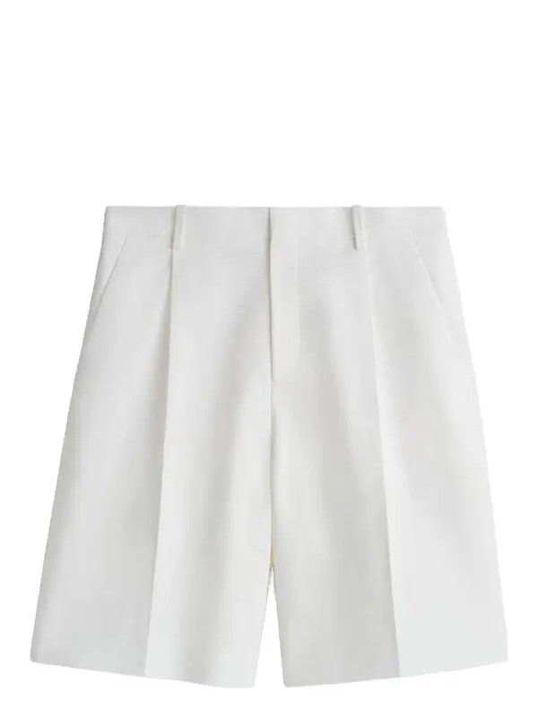 Cos Tailored Cotton-poplin Shorts - White