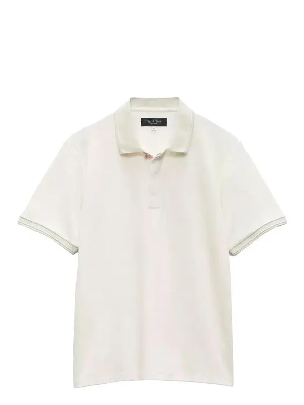 Rag & Bone Pique Polo Shirt - Neutrals