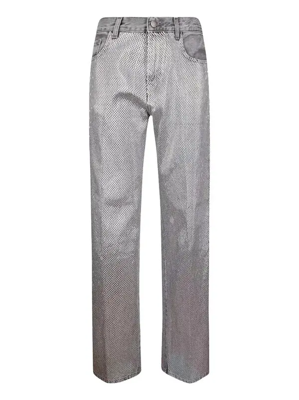 HAIKURE Textured Straight Jeans - Silver