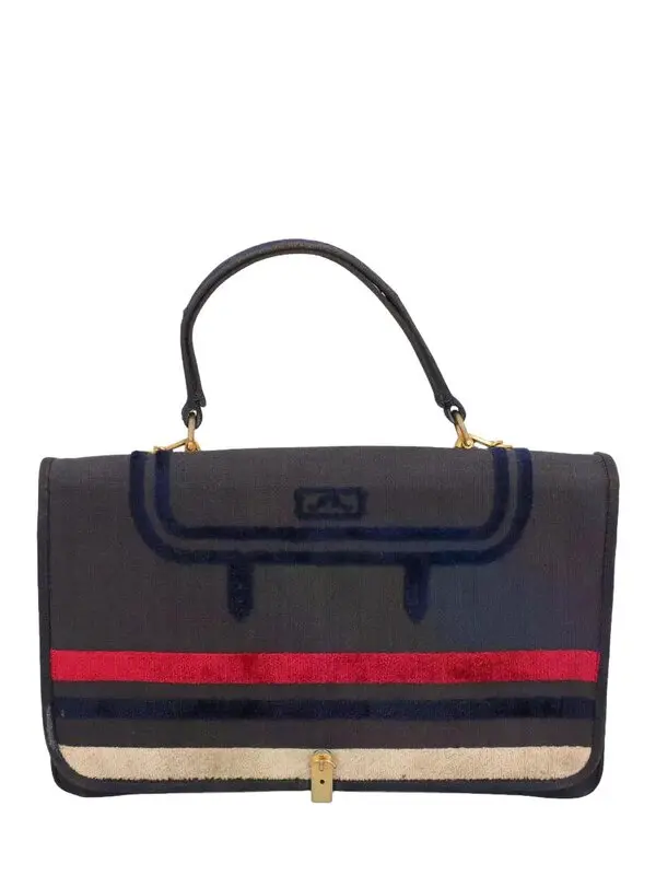 Roberta Di Camerino Striped Handbag - Blue