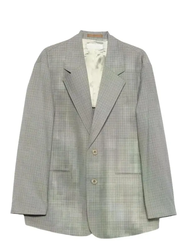 Our Legacy Industry Check-pattern Blazer - Grey