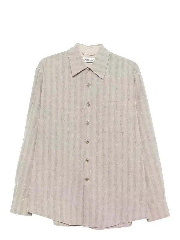 Our Legacy Above Striped-pattern Shirt - Neutrals