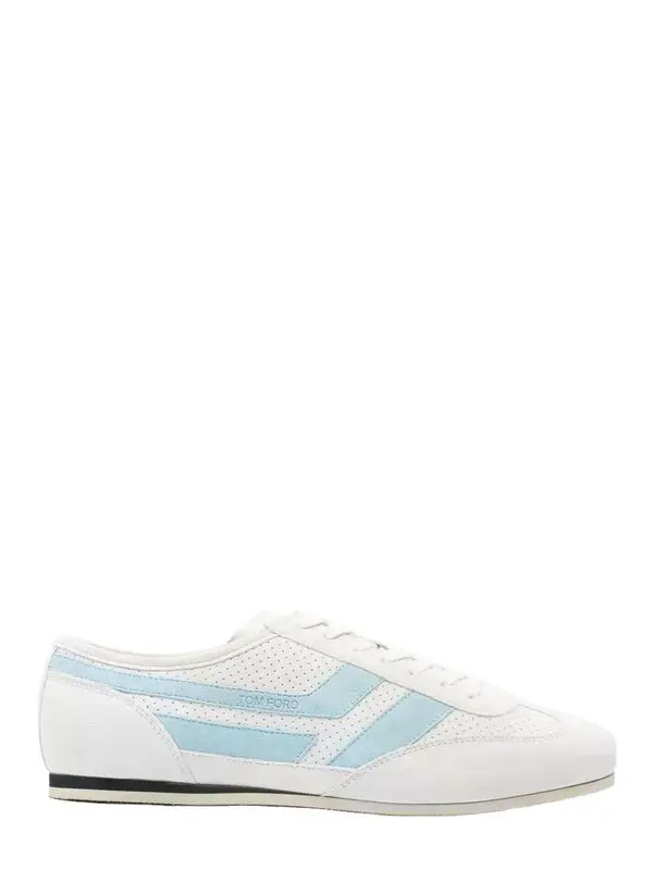 TOM FORD Perforated Leather Sneakers - Neutrals