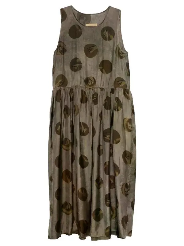 UMA WANG Crew-neck Midi Dress - Grey