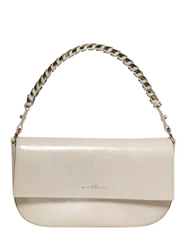 John Richmond Flap Top Bag With Chain Strap - Neutrals