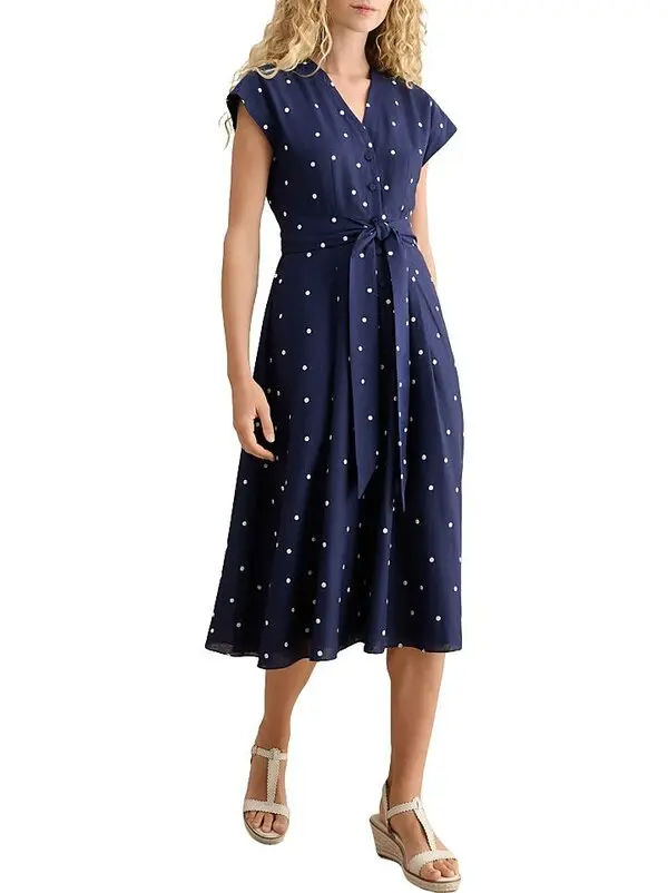 HOBBS LONDON Samantha Midi Shirt Dress - Midnight Indigo