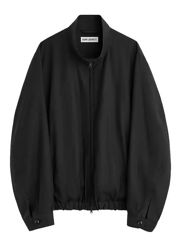 Our Legacy Casino Jacket - Still Black Calm Cupro Cotton