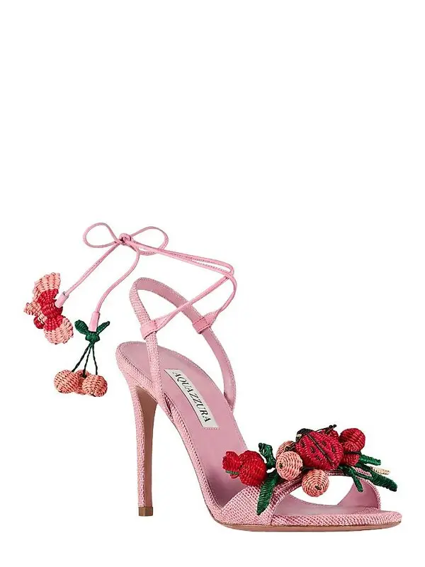 AQUAZZURA Botanica 105 Sandals - Watermelon Sorbet