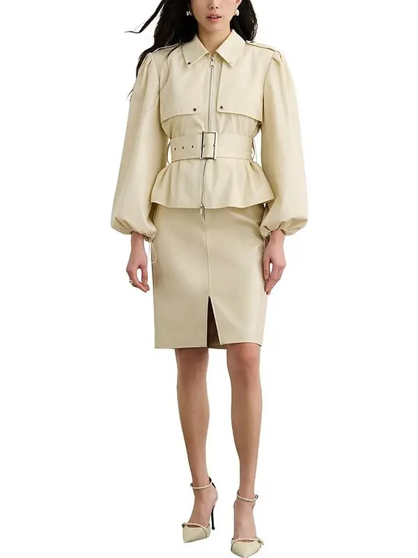 TOCCIN Noelle Pencil Skirt - Almond