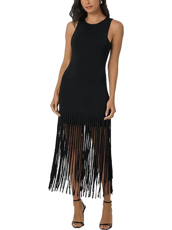 TOCCIN Margaux Fringe Dress - Jet