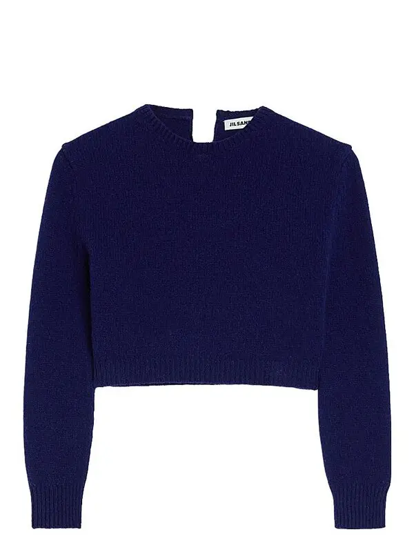 JIL SANDER Long Sleeve Crewneck Sweater - Ink Blue