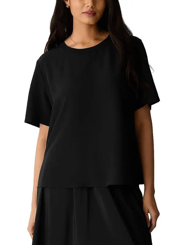 Eileen Fisher Round Neck Top - Black