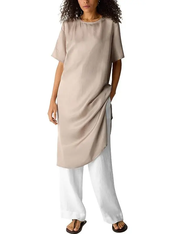 Eileen Fisher Round Neck Dress - Wheat