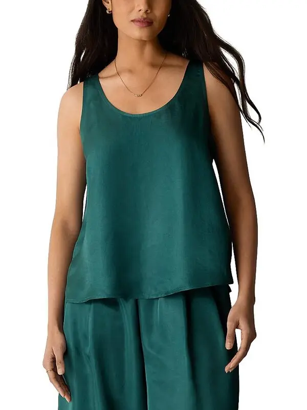 Eileen Fisher Scoop Neck Tank - Kelp