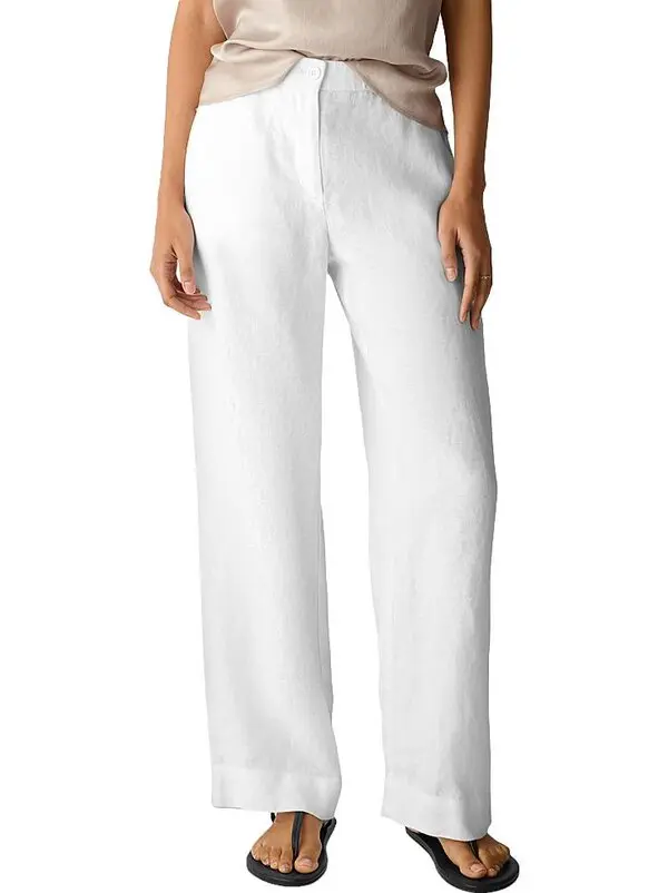Eileen Fisher Straight Trousers - White