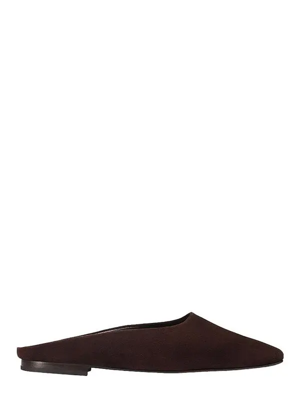 MARGAUX LONNBERG The Clara Flat - Espresso Suede
