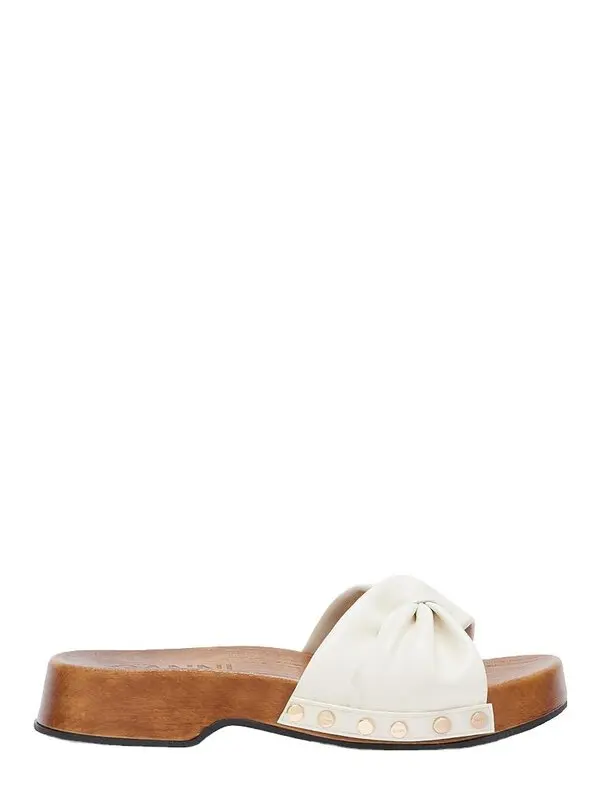 GANNI Tia Fairy Clog Sandals - Egret