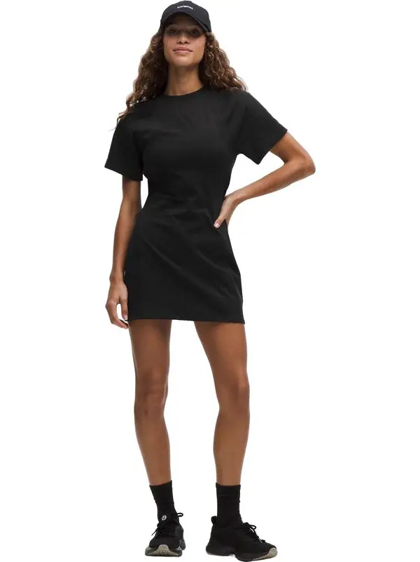 Lululemon Cotton Jersey Open-back Mini Dress - Black