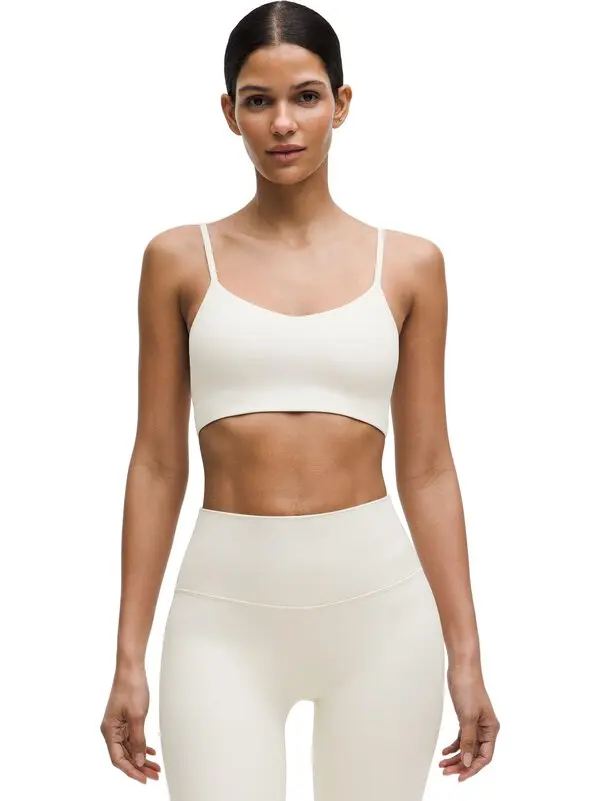 Lululemon Bend This Cami Spaghetti-strap Bra - Light Ivory