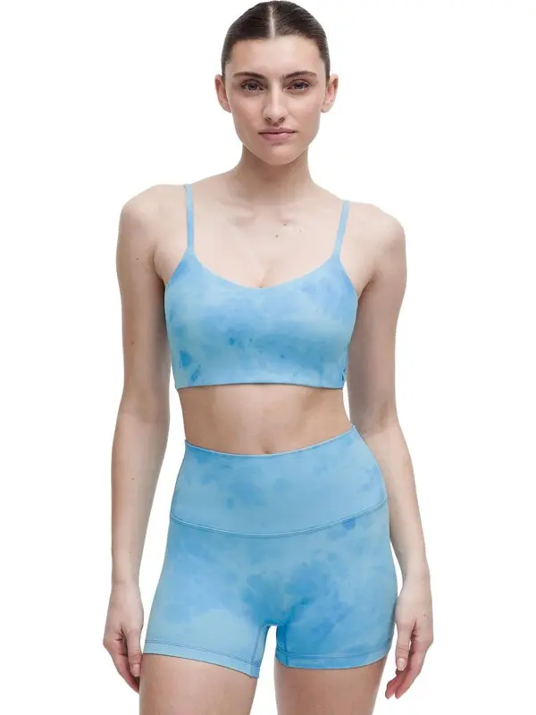 Lululemon Bend This Cami Spaghetti-strap Bra - Smoothie Wash Blueberry Multi