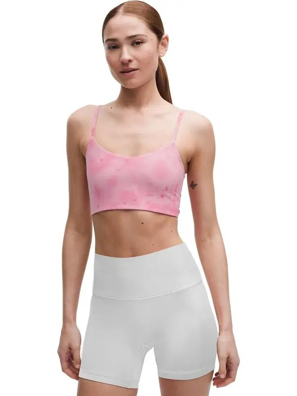 Lululemon Bend This Cami Spaghetti-strap Bra - Smoothie Wash Strawberry Multi