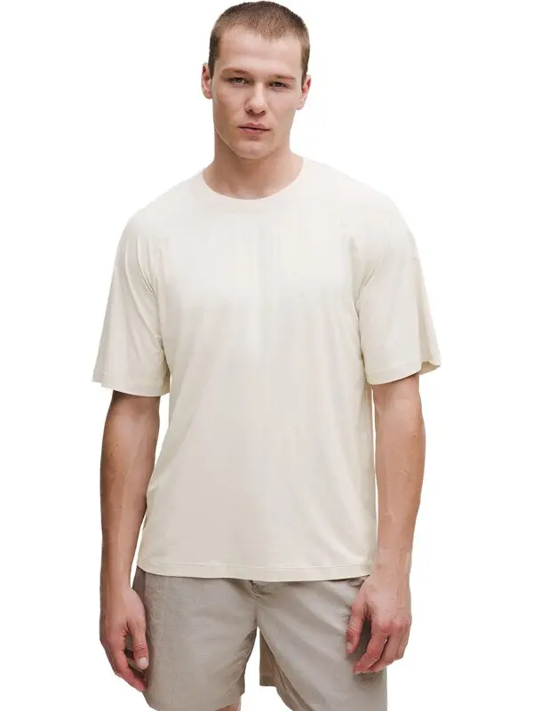 Lululemon Uv-protective Short-sleeve Shirt - Light Ivory