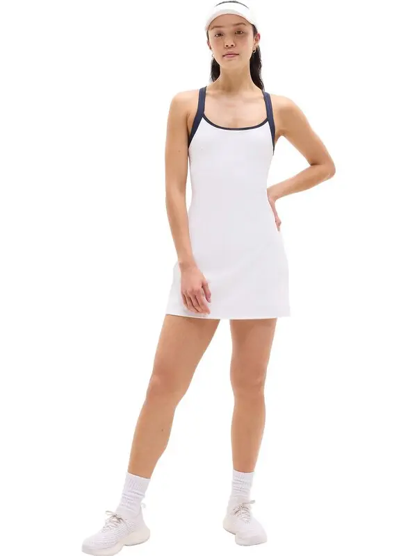 Athleta Superset Mini Dress - Bright White/eclipse