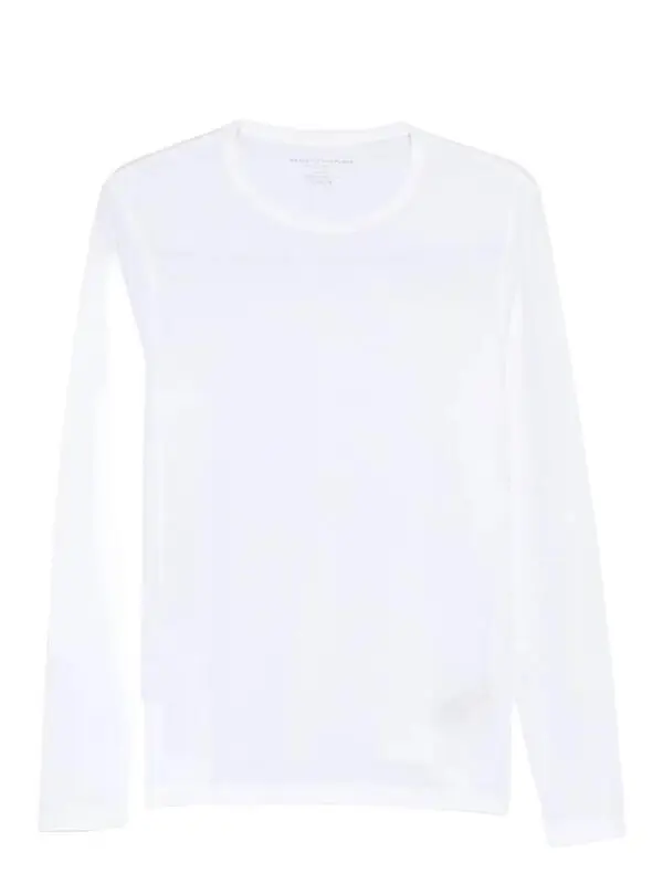 Majestic Filatures Long-sleeve Crew-neck Top - White