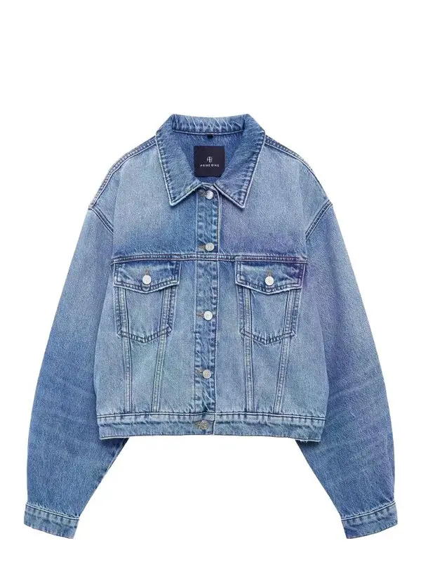 ANINE BING Quincy Denim Jacket - Blue