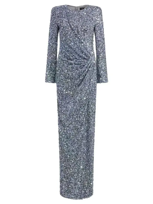 Jenny Packham Marie Sequin-embellished Gown - Grey