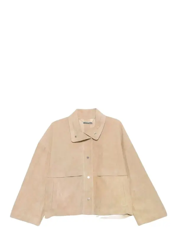 Nour Hammour Suede Jacket - Neutrals