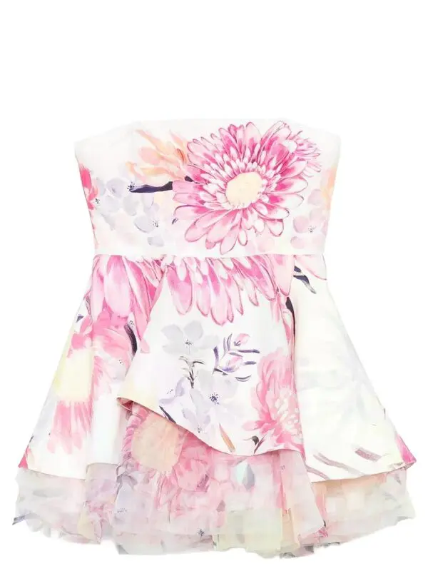 Aje Lydia Floral-print Mini Dress - Pink
