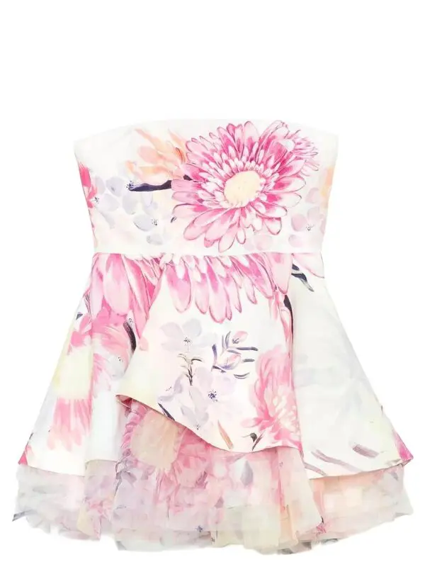 Aje Lydia Floral-print Mini Dress - Pink