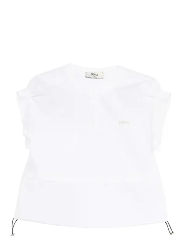 Fendi Drawstring-hem Blouse - White