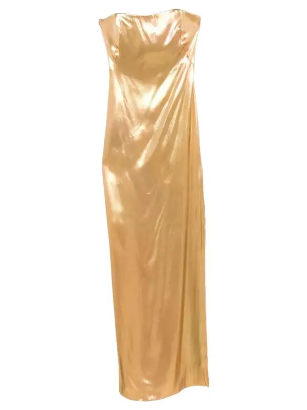Galvan Bandeau Maxi Dress - Gold