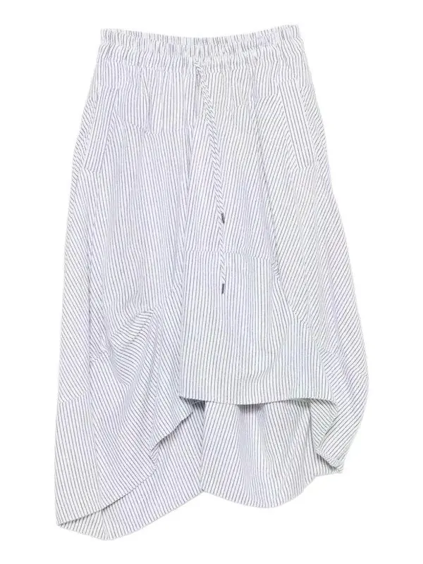 VIVIENNE WESTWOOD Striped Drawstring Midi Skirt - White
